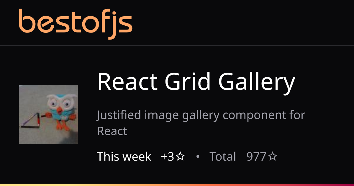 Best Of Js • React Grid Gallery 